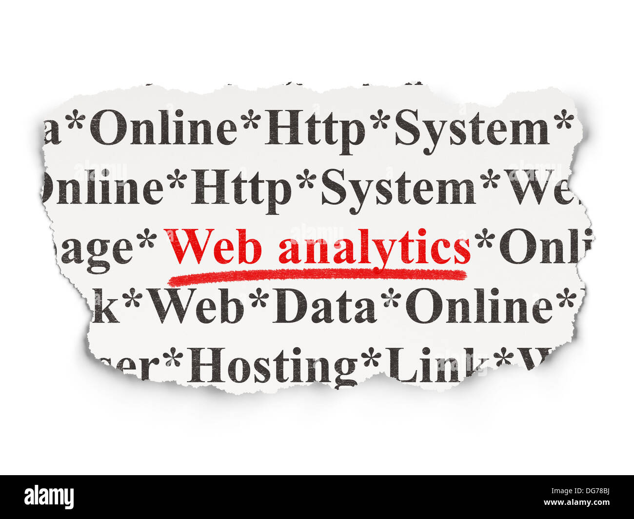 Web development concept: Web Analytics on Paper background Stock Photo ...