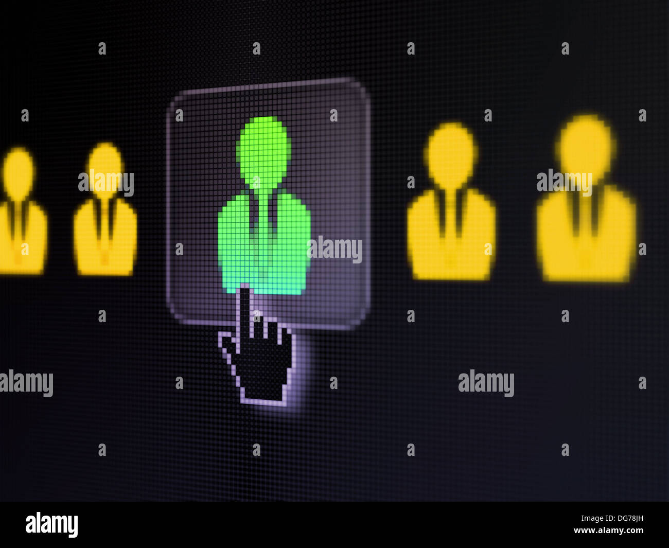 Business concept: Business Man on digital computer screen Stock Photo ...