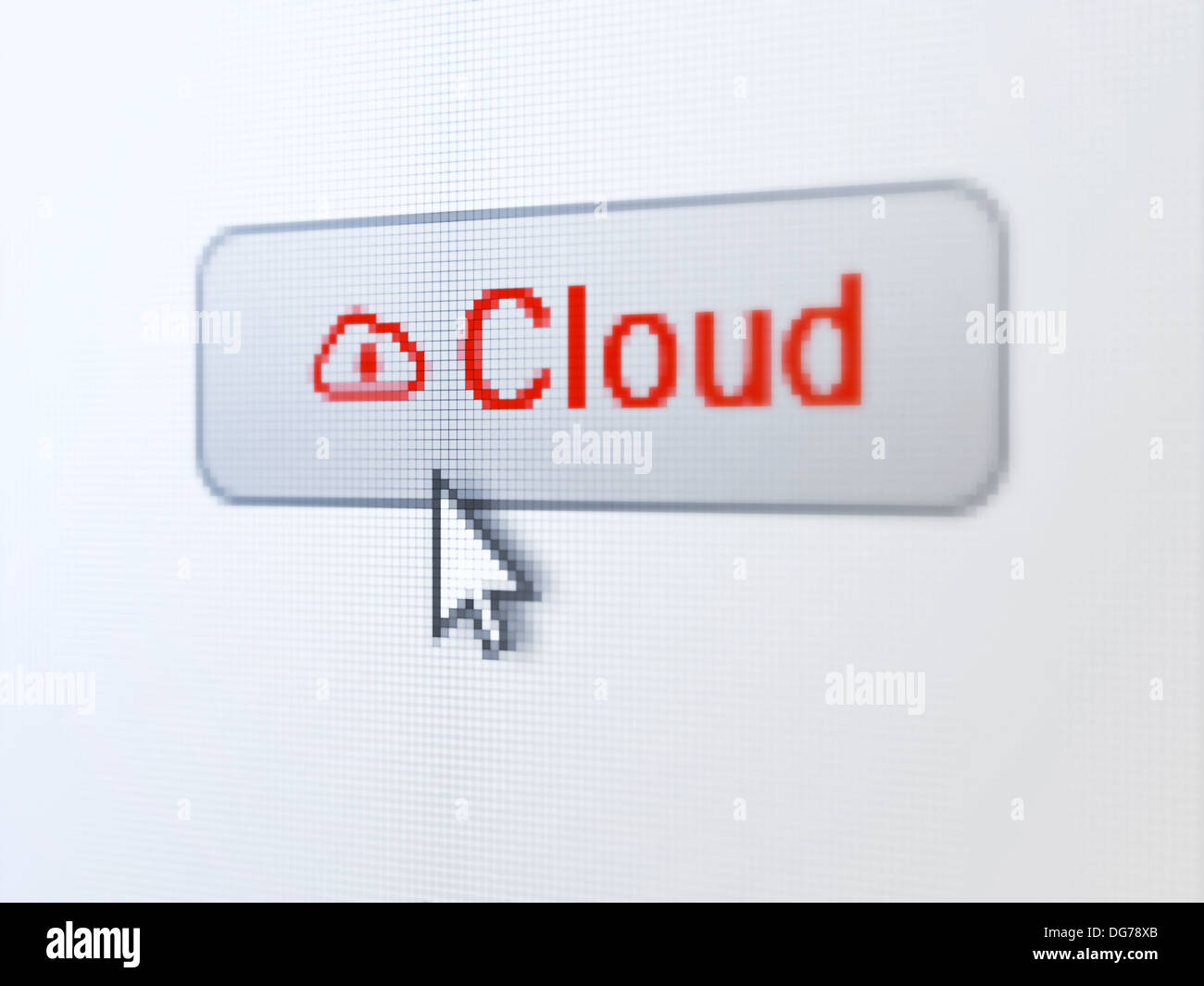 Cloud computing concept: Cloud and Cloud With Padlock on digital Stock ...