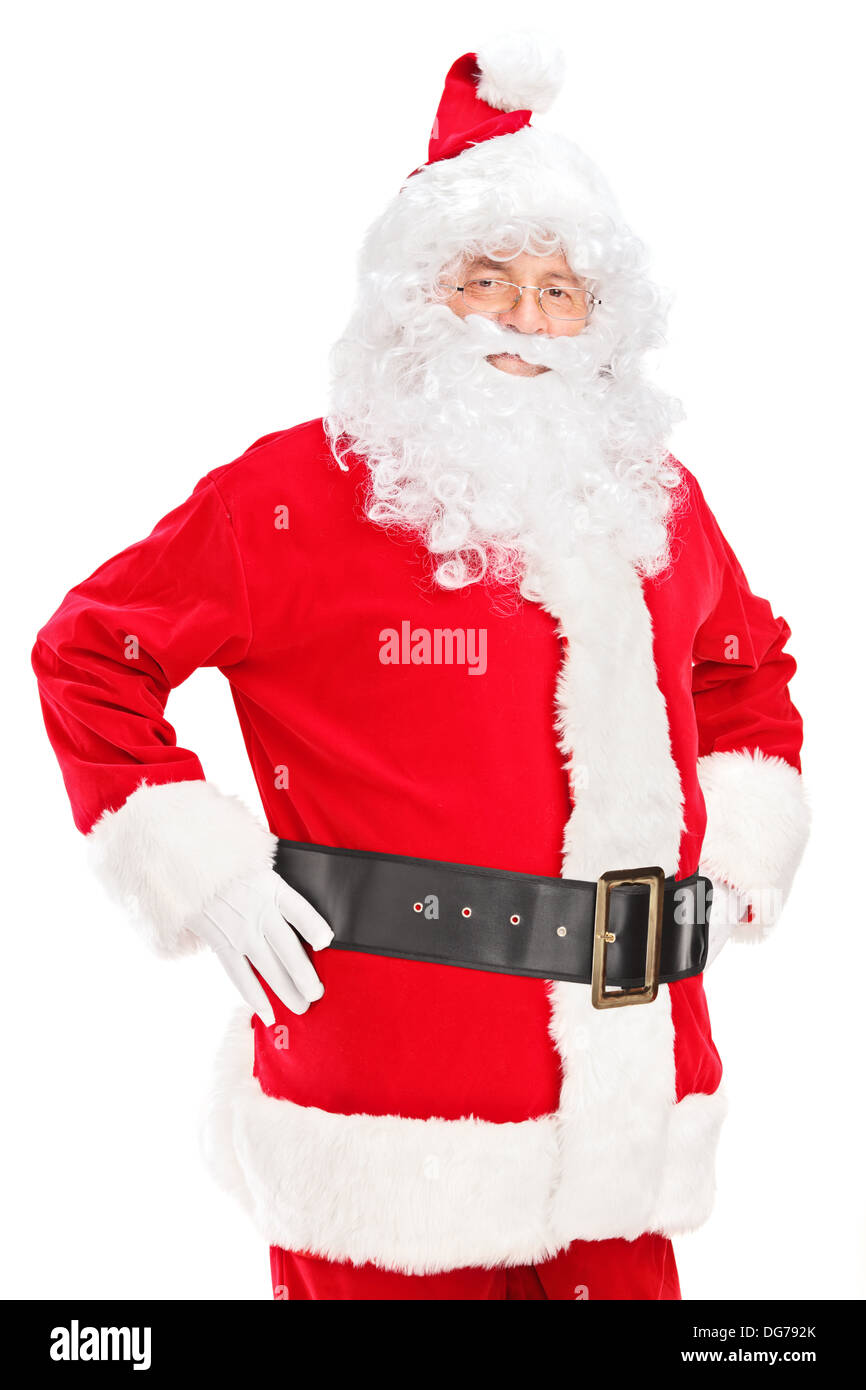 Smiling Santa Claus posing Stock Photo - Alamy
