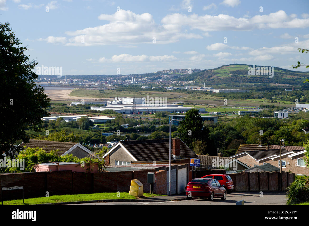 Baglan and Baglan Bay from the Wales Coastal path (high level route ...