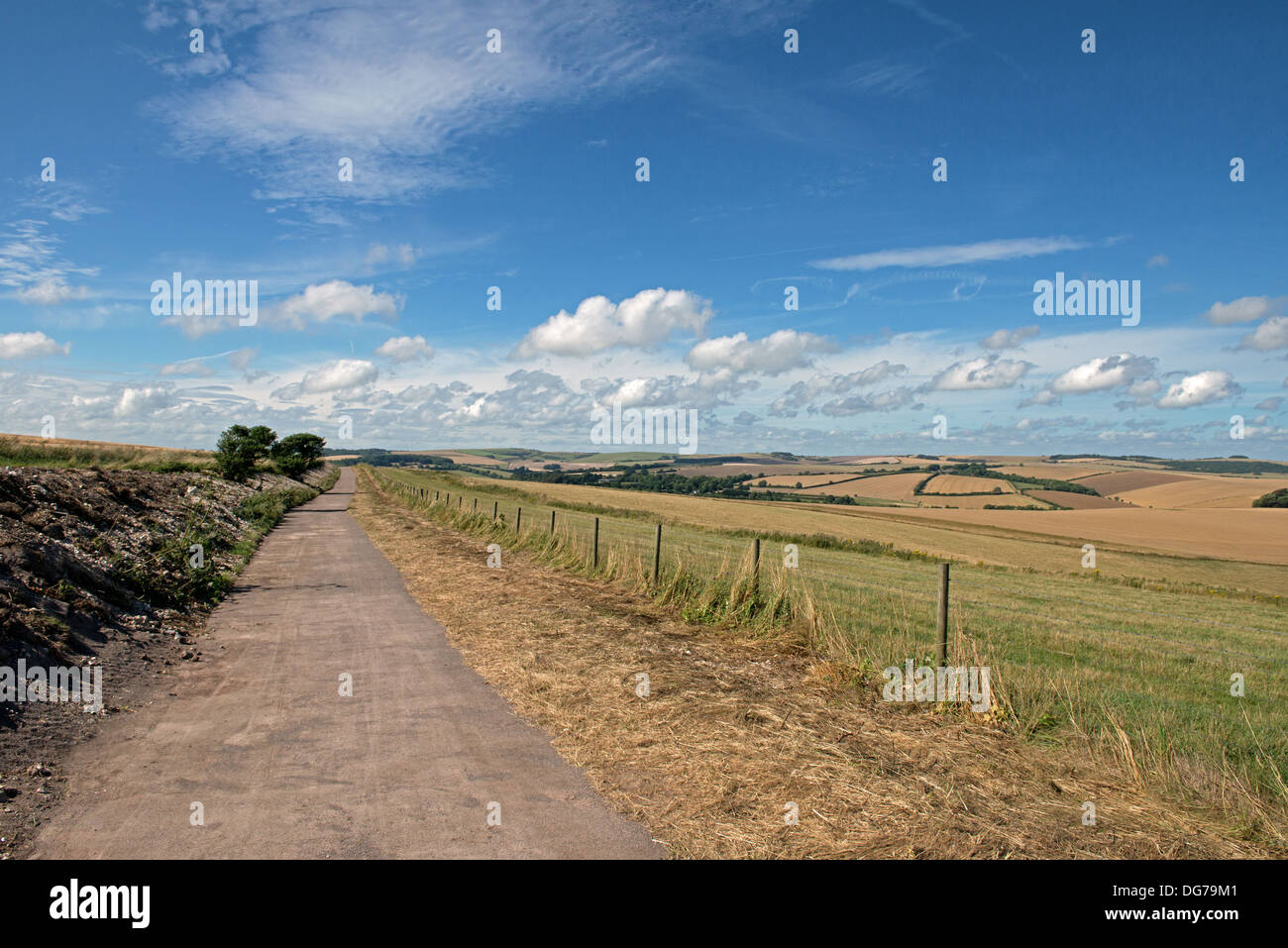 Landscape view of the South Downs, East Sussex on the B2123 near ...