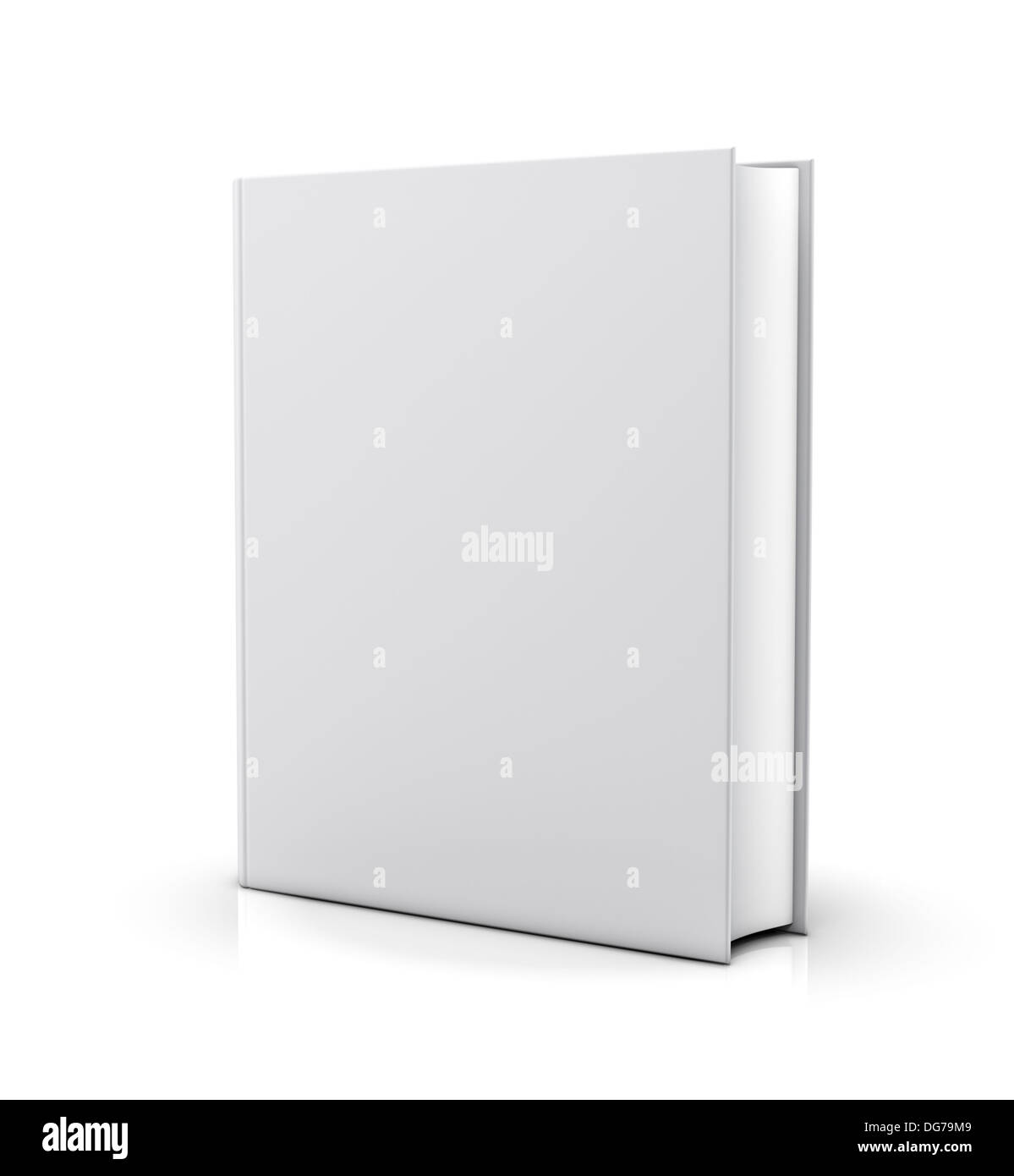 Blank white book cover - isolated on white background Stock Photo - Alamy