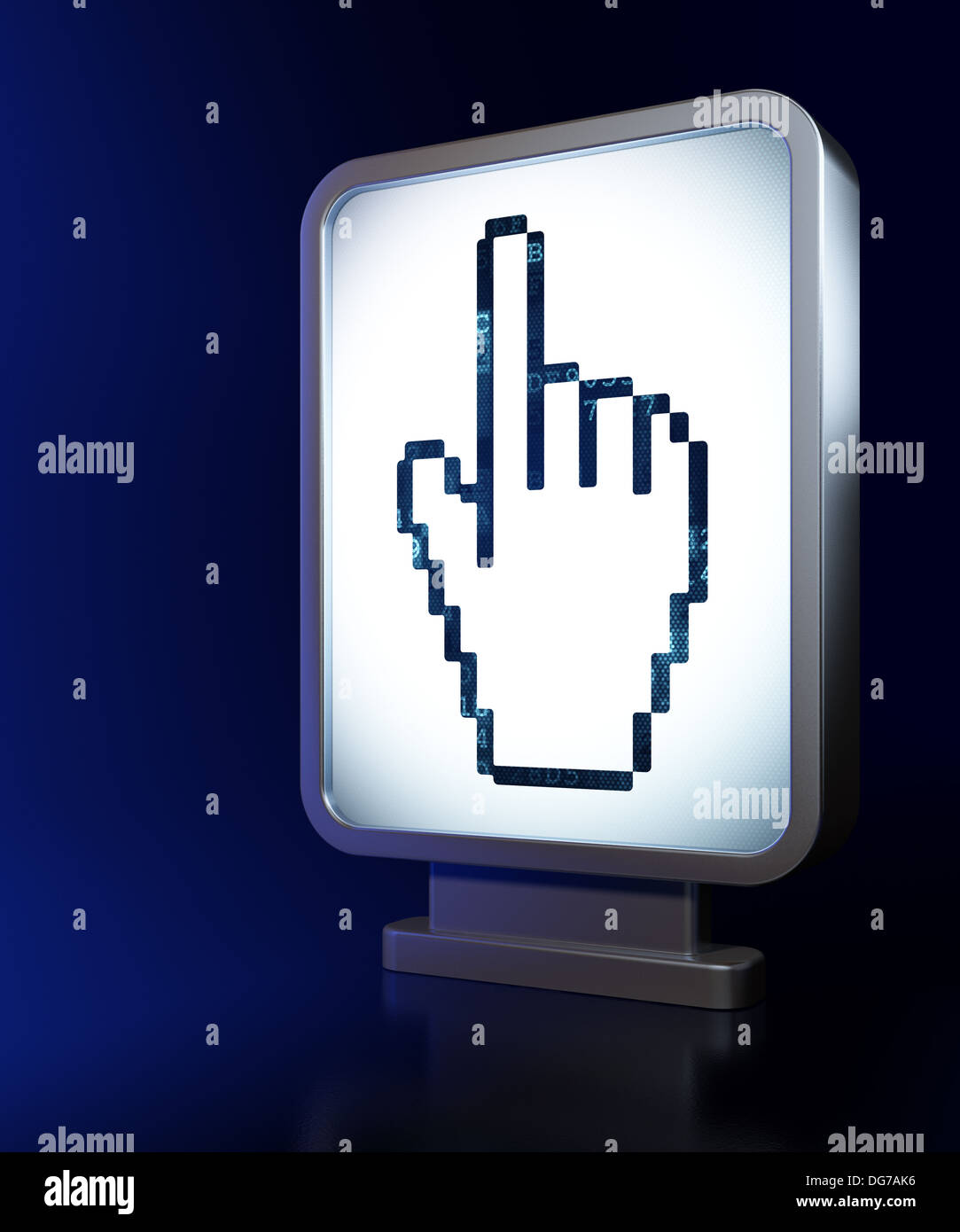 Social media concept: Mouse Cursor on billboard background Stock Photo ...