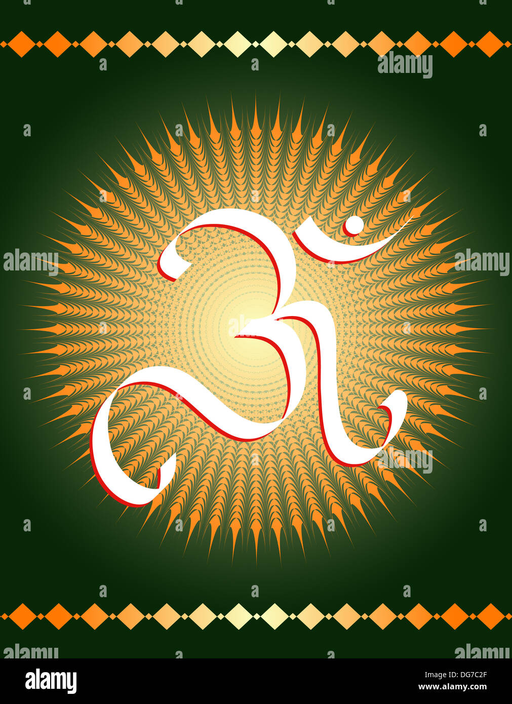 OM symbol on star Stock Photo - Alamy