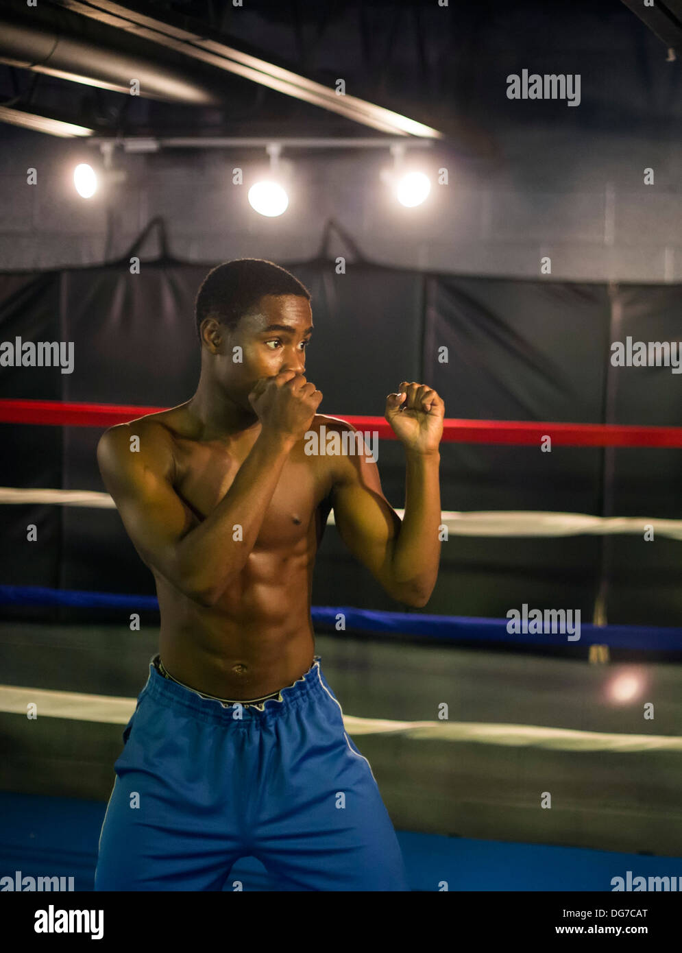 Detroit's Downtown Youth Boxing Gym Stock Photo - Alamy
