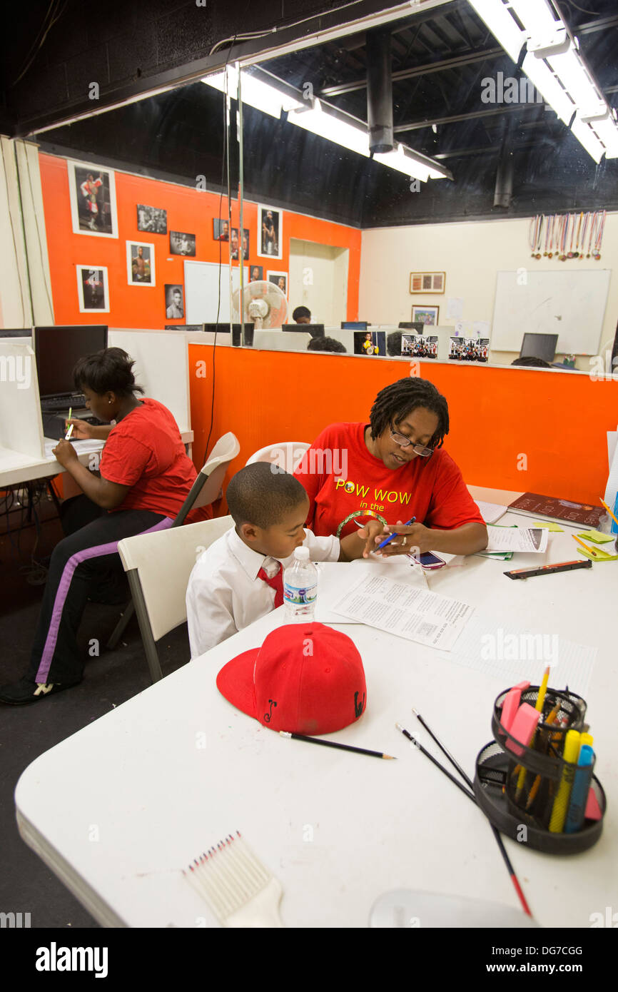 Detroits downtown youth boxing gym hi-res stock photography and images ...