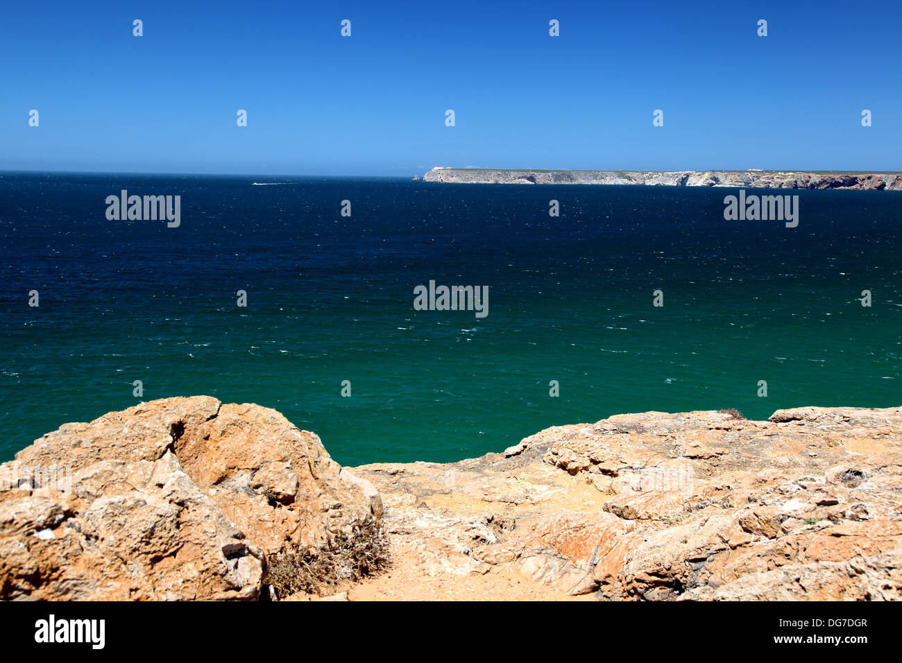 Looking at Cape St. Vincent (Cabo de São Vicente) in Sagres Stock Photo ...