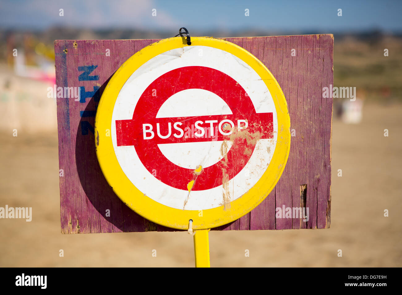 Desert road with stop sign hi-res stock photography and images - Alamy