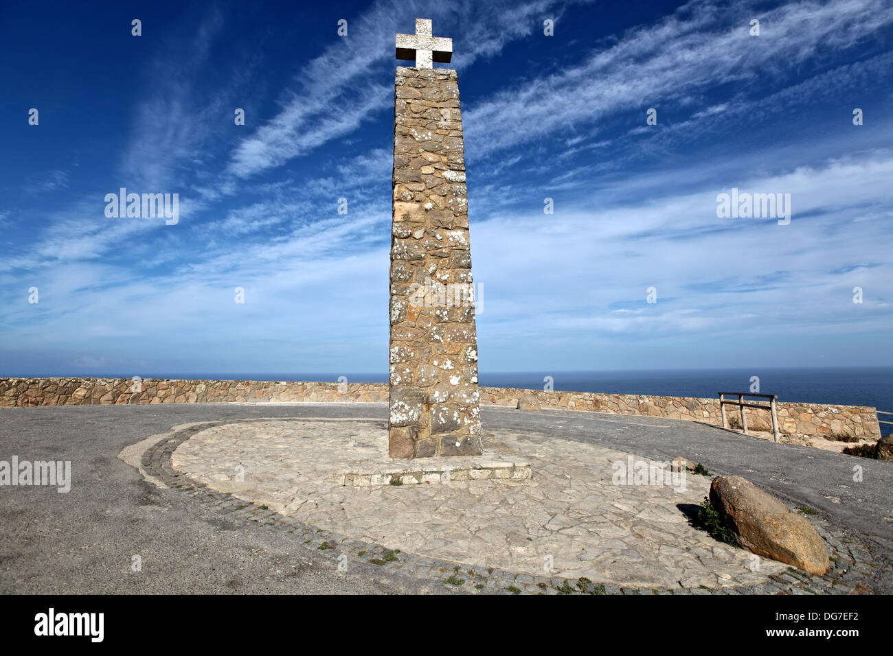 Cabo da Roca - the western boundary of Europe: the cross with the ...