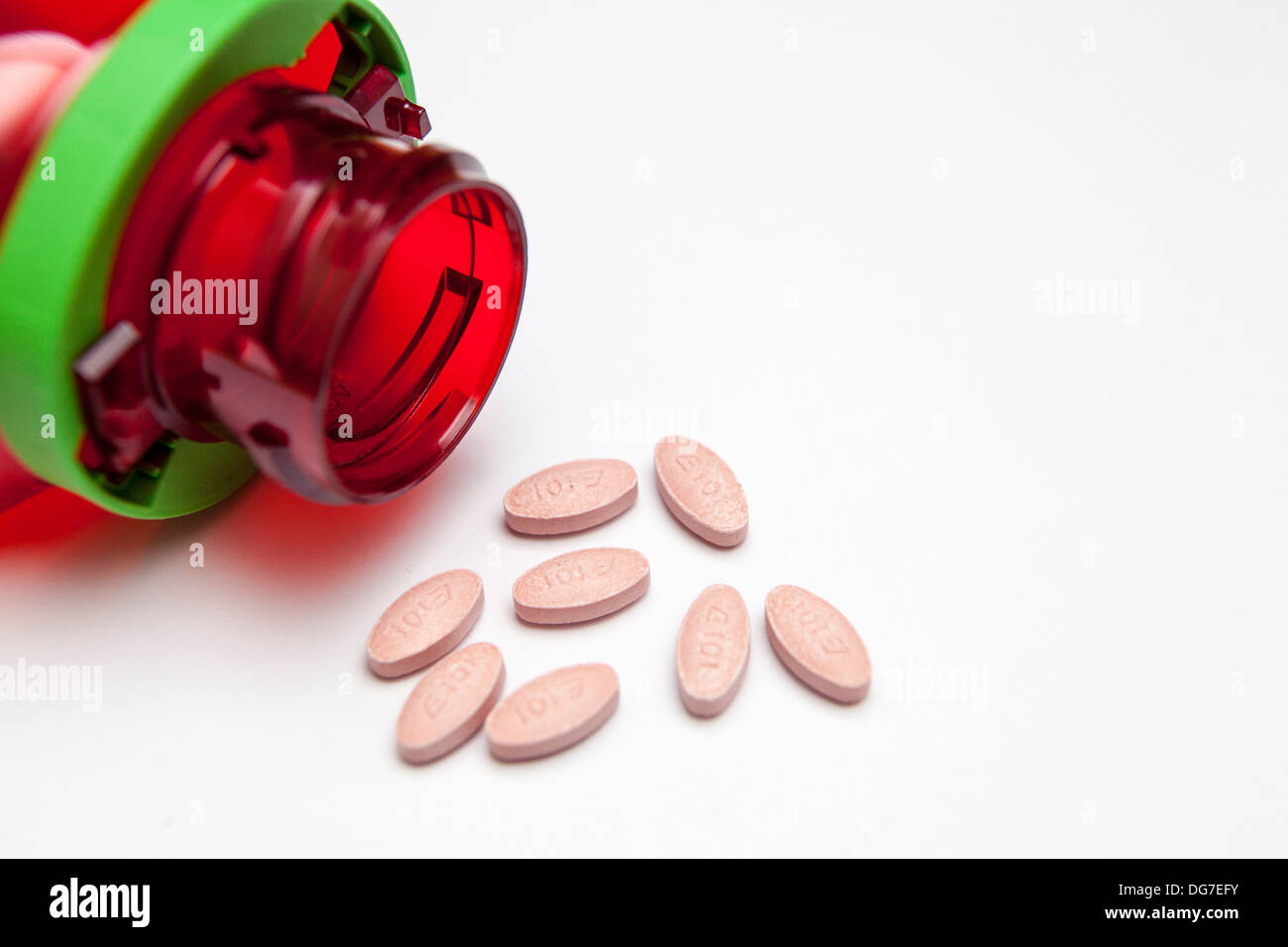 10mg Lisinopril pills, a blood pressure lowering medication Stock Photo ...