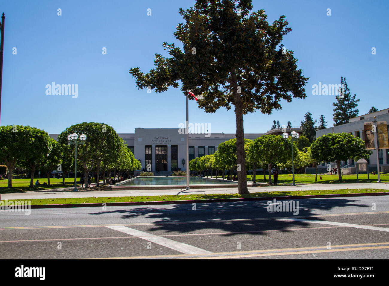 Pasadena City College on Colorado Blvd in Pasadena California Stock ...