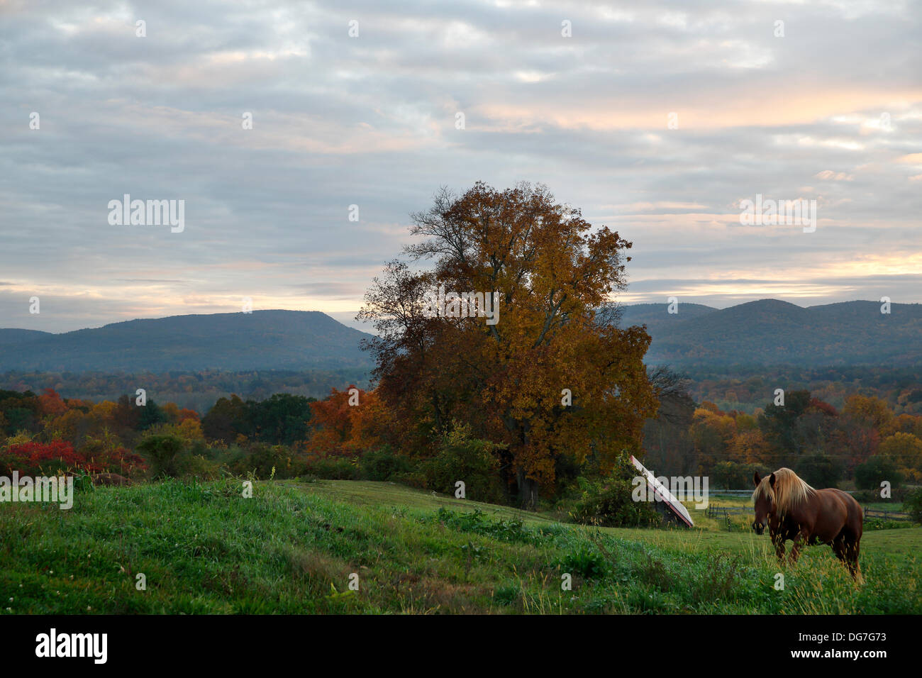 Connecticut river valley of western massachusetts hi-res stock ...