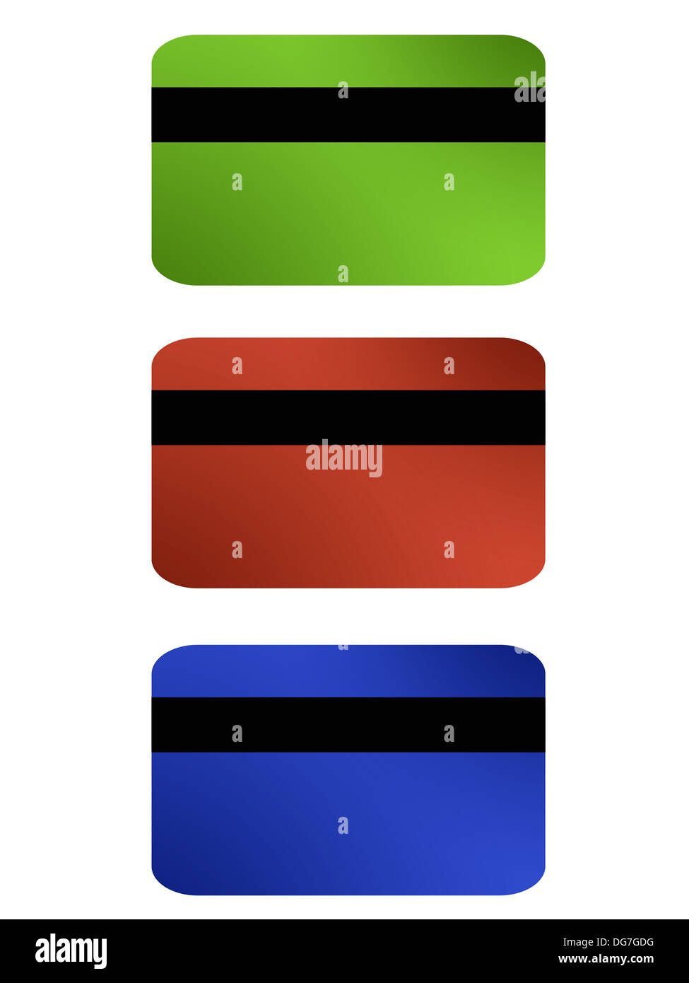 A illustration debit card reverse on a plain background Stock Photo - Alamy