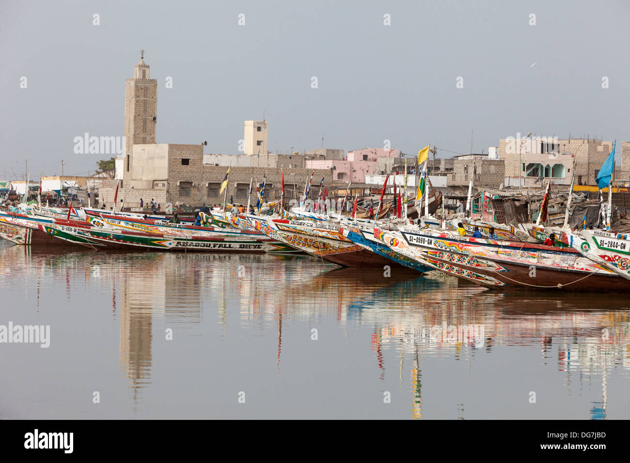 Senegal, Saint Louis. Guet N'Dar Neighborhood, Brightly Decorated ...