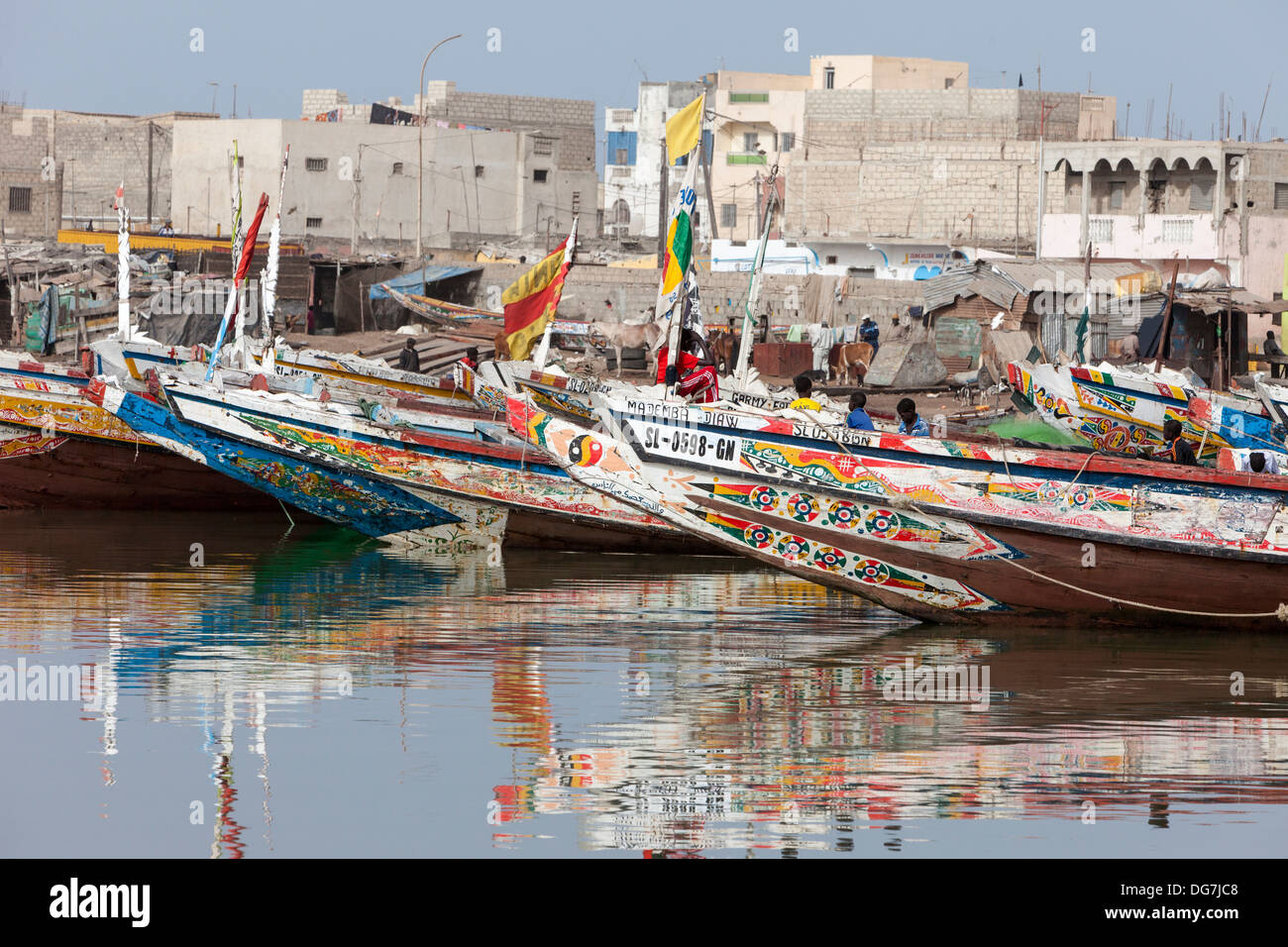 Senegal, Saint Louis. Guet N'Dar Neighborhood, Brightly Decorated ...