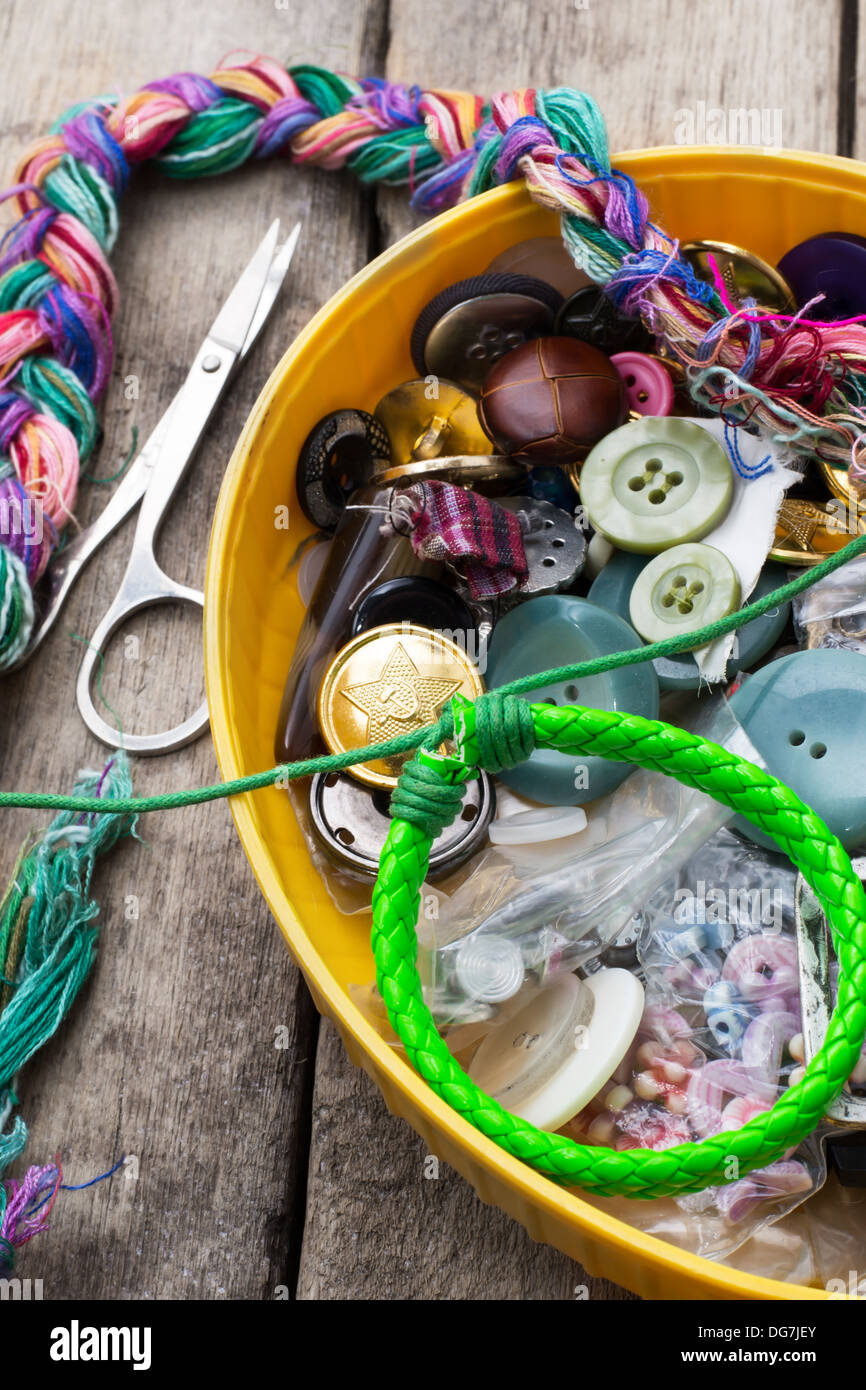 handmade and instruments of repairman clothing Stock Photo - Alamy