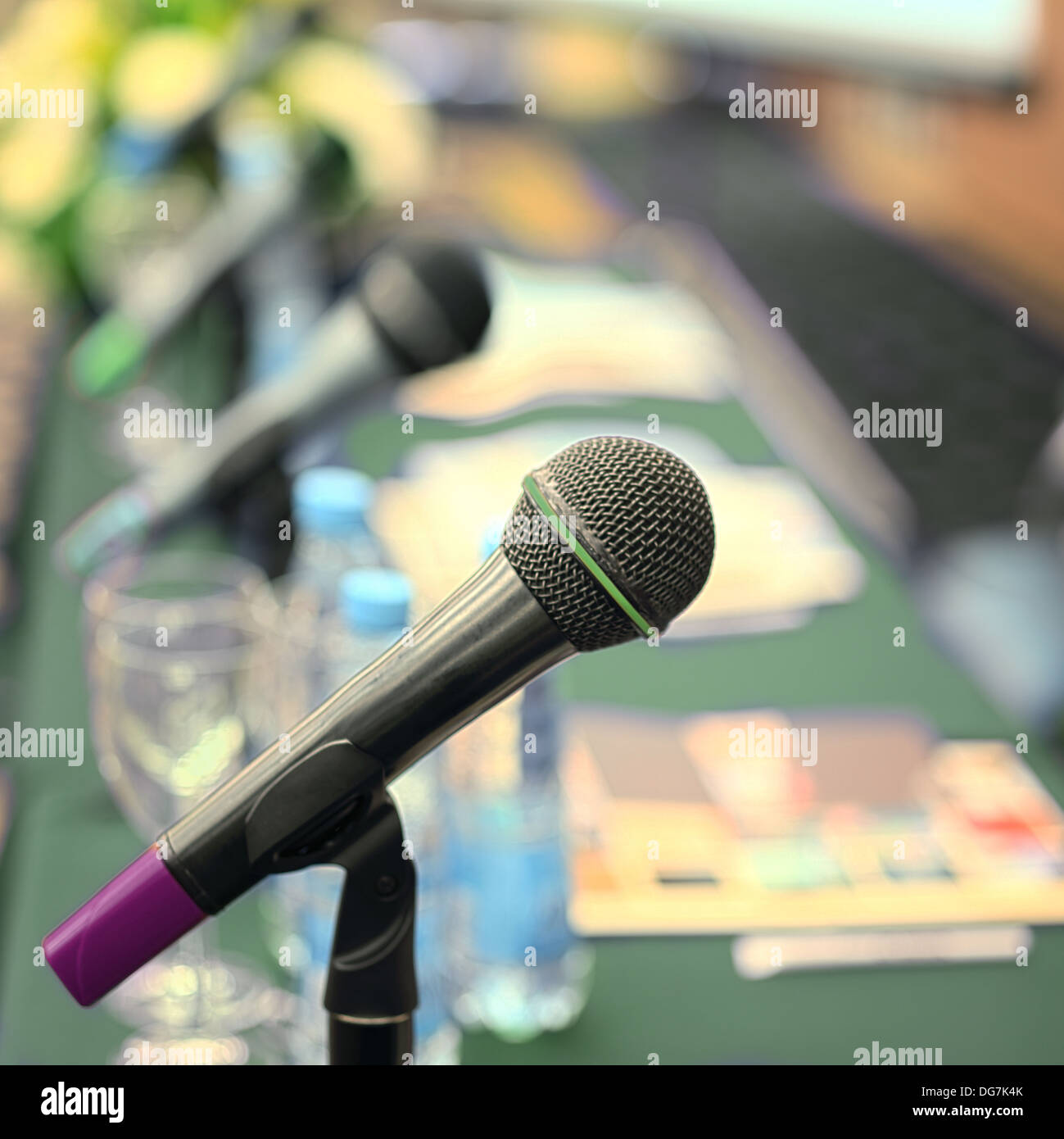 Conference room microphone hi-res stock photography and images - Alamy