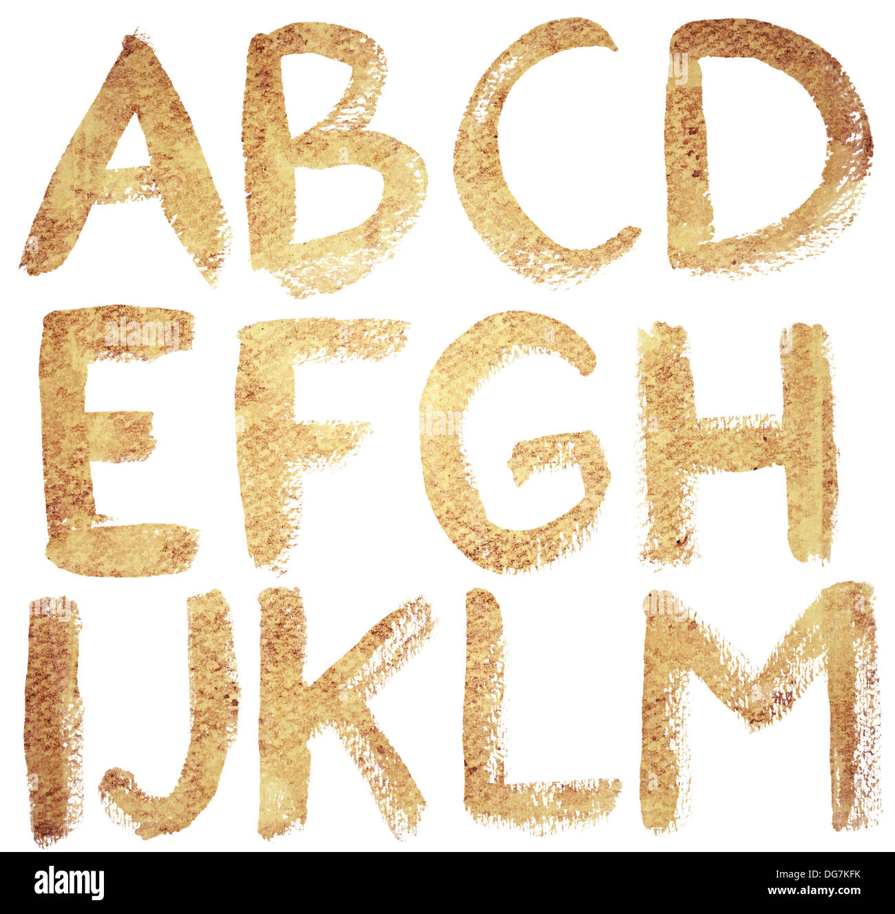 Hand drawn ABC letters set, isolated Stock Photo - Alamy