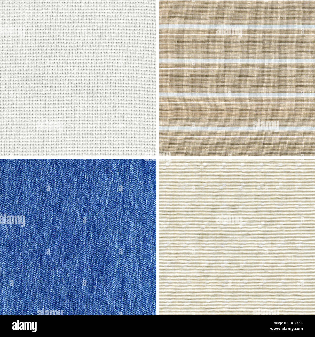 Fabric textures set Stock Photo - Alamy