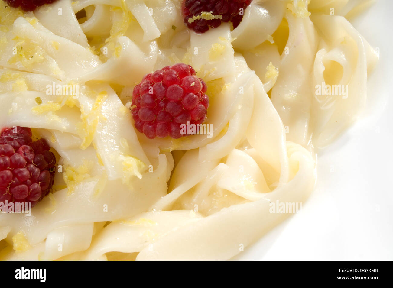 pasta with raspberry Stock Photo - Alamy