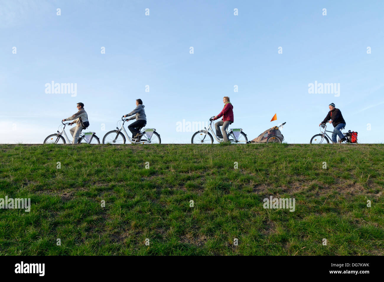bicycle tour, Wilhelmsburg, Hamburg, Germany Stock Photo - Alamy