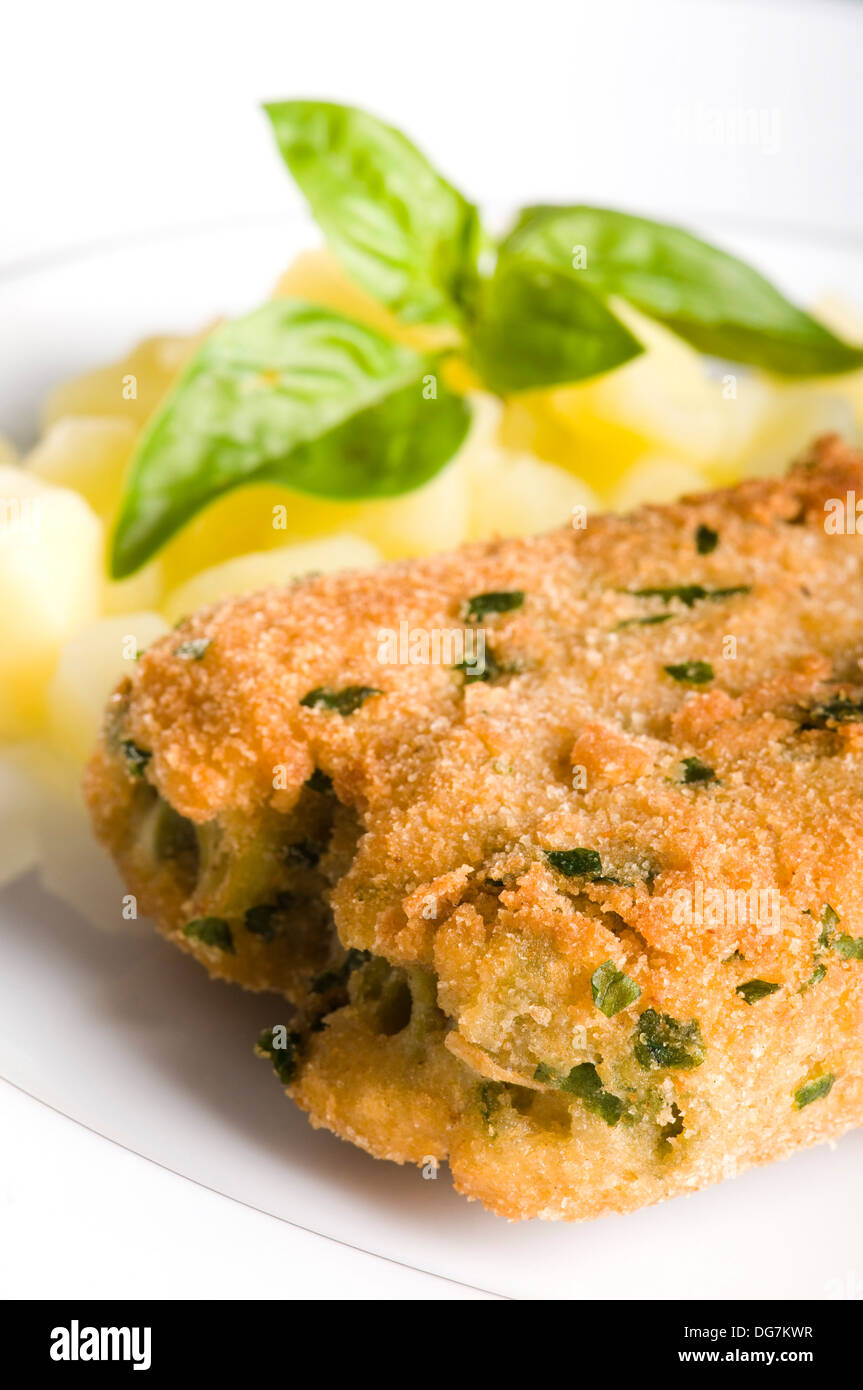 fresh string bean fry in egg and bread-crumbs Stock Photo - Alamy