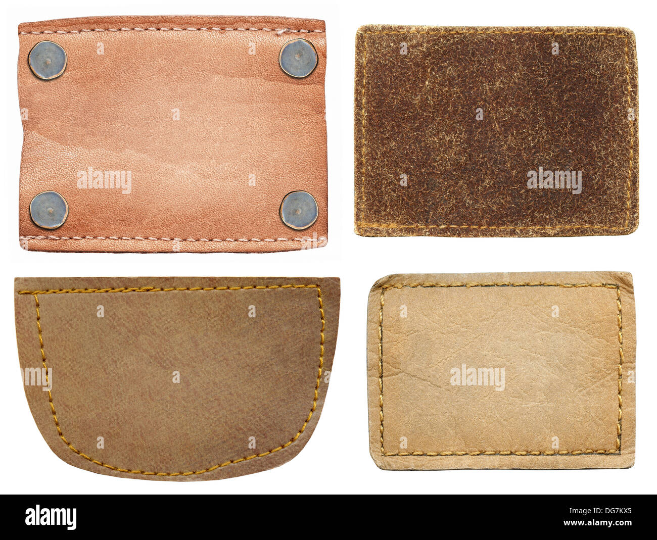 Blank jeans labels isolated on white background Stock Photo - Alamy
