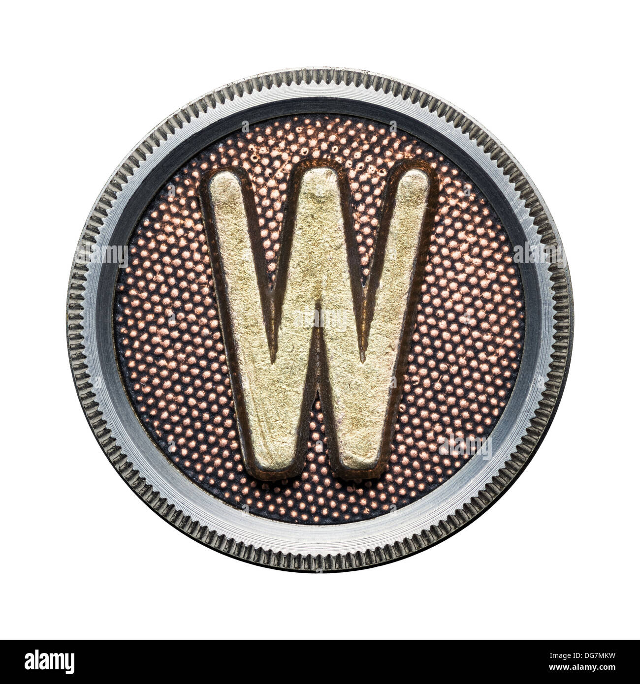 Metal button alphabet letter Stock Photo - Alamy