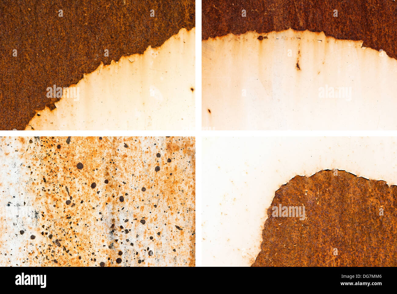 Aged, rusty wall texture set Stock Photo - Alamy