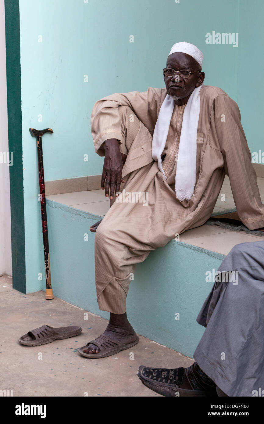 Senegal, Saint Louis. Senegalese Muslim Man Waiting for Prayer Time at ...