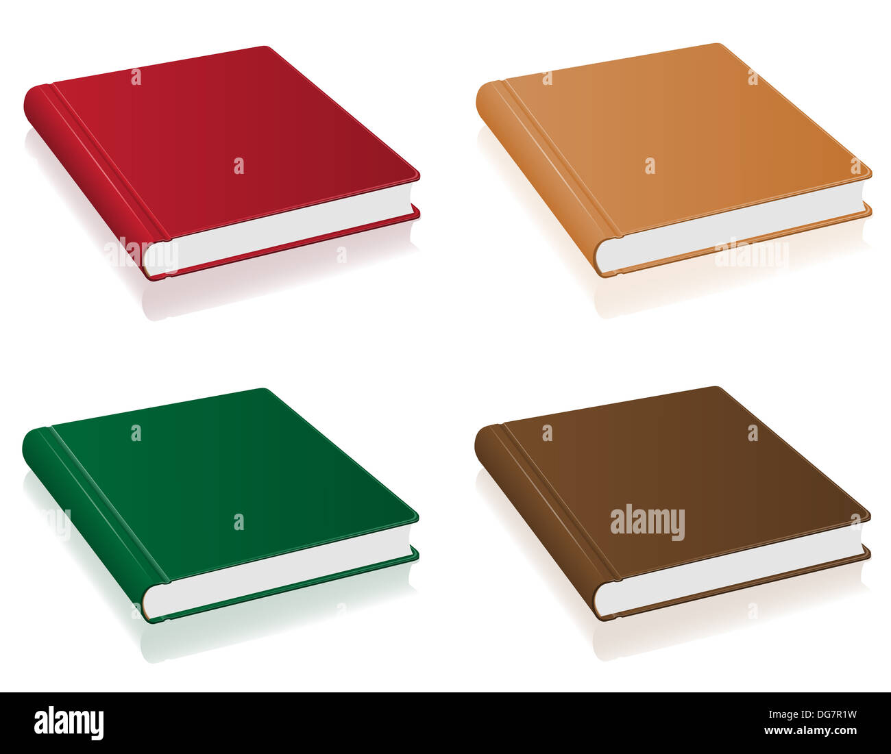 books illustration isolated on white background Stock Photo - Alamy