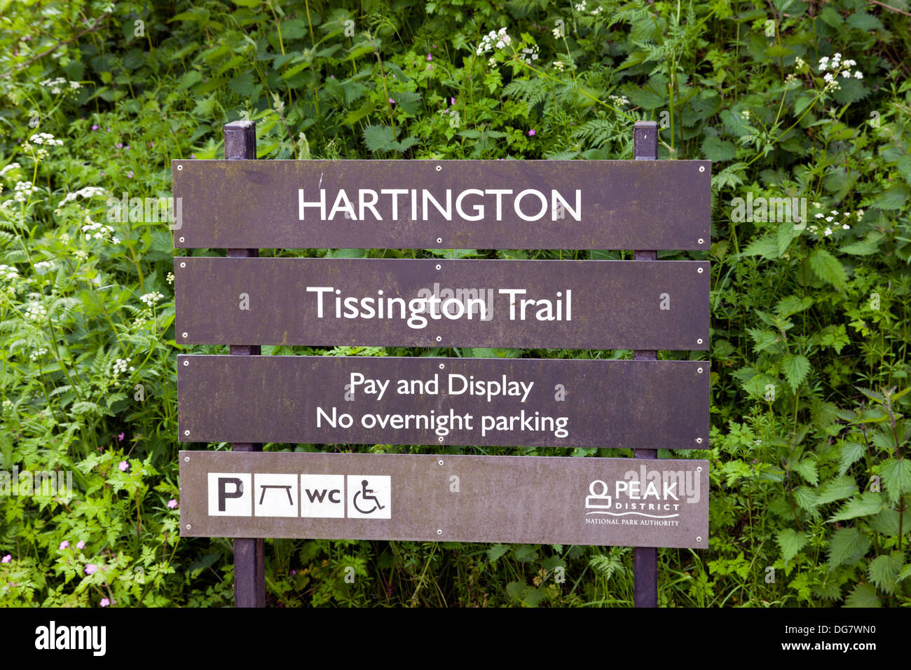 Road Sign at Hartington on the Tissington Trail Stock Photo - Alamy