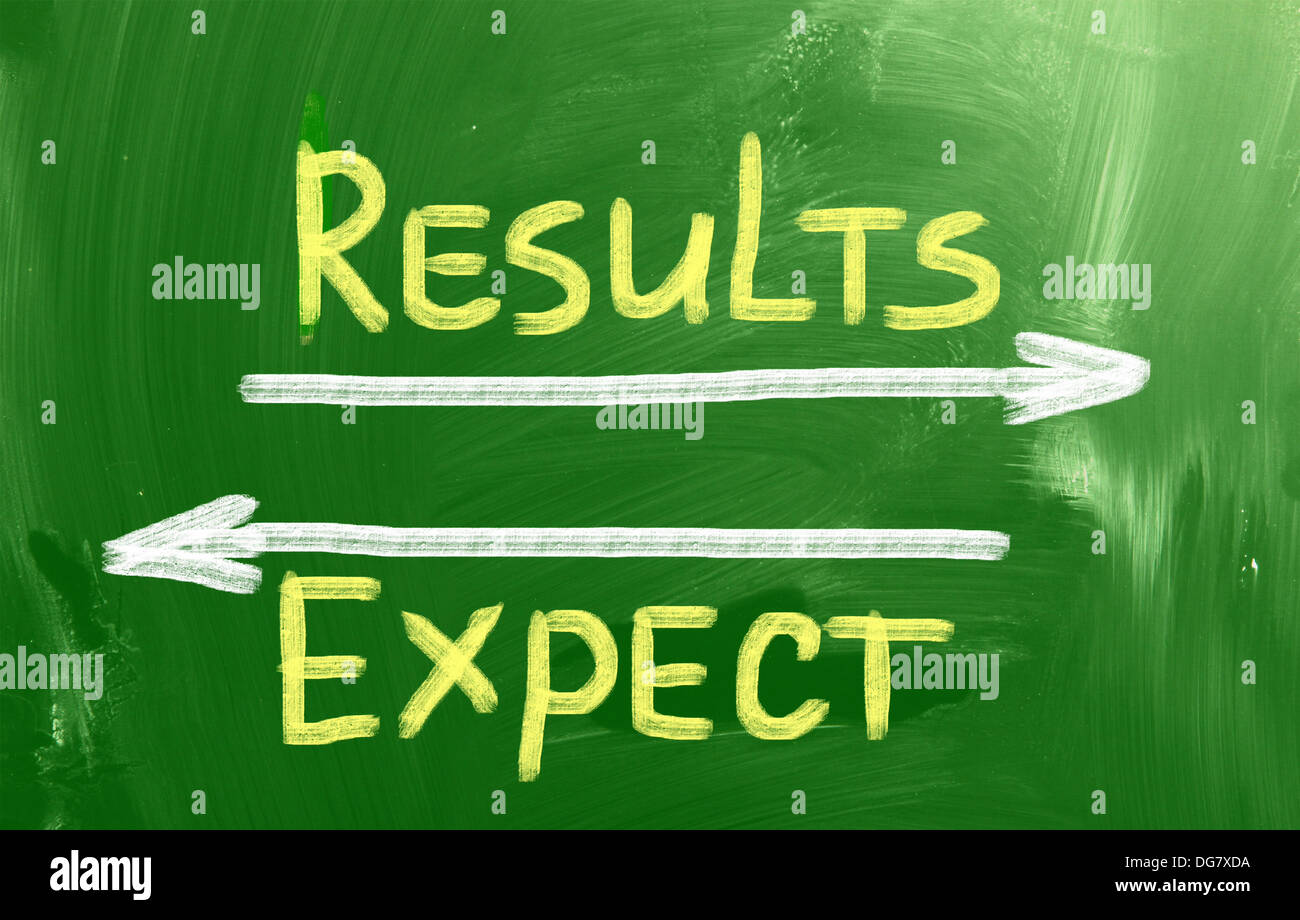 Results And Expectations Concept Stock Photo - Alamy