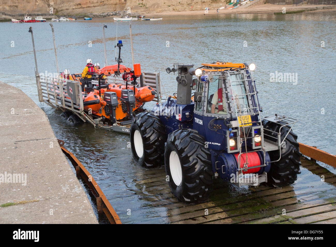 Lifeboat tractor hi-res stock photography and images - Alamy