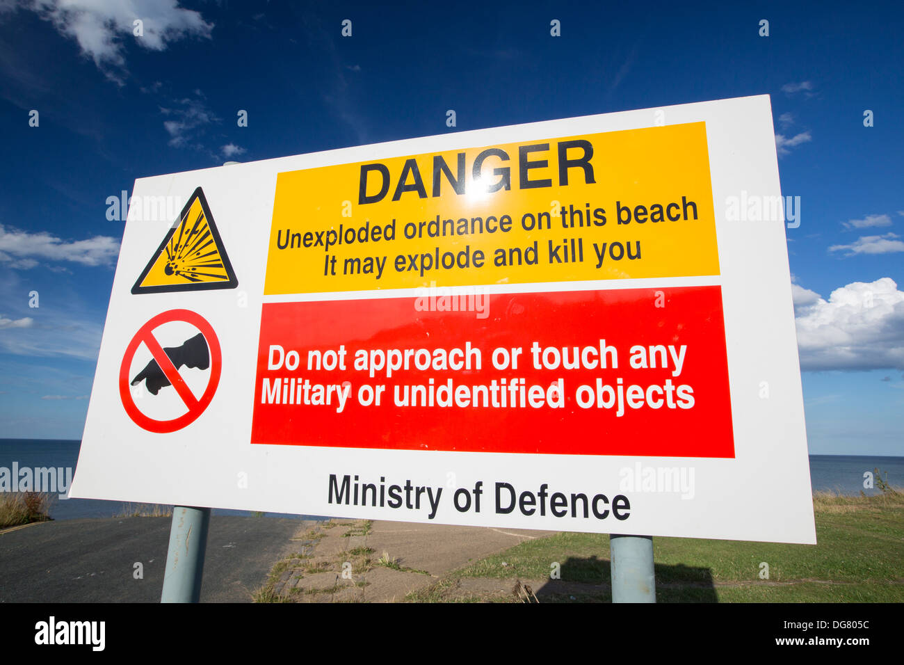 Danger sign warning unexploded ordnance hi-res stock photography and ...