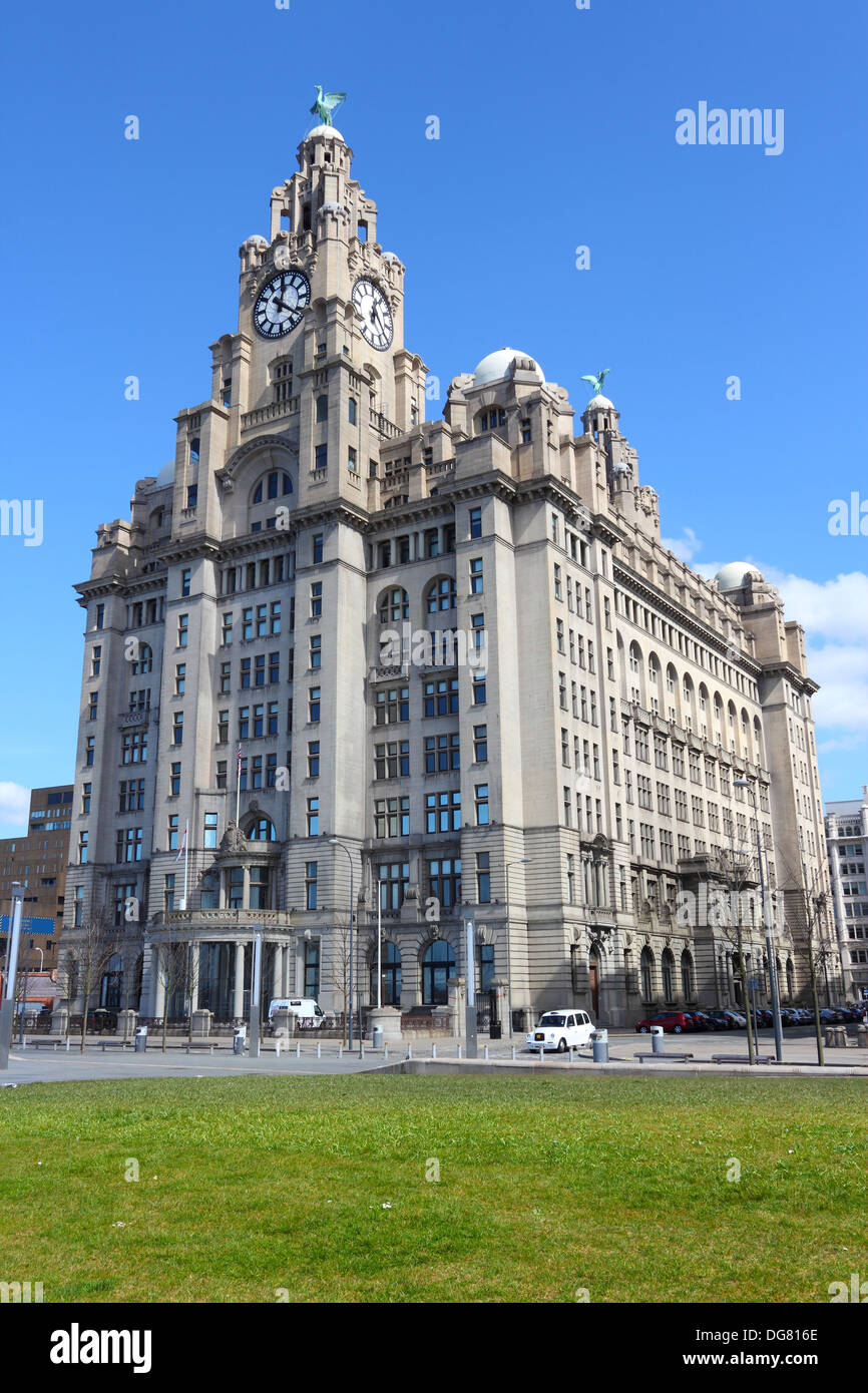 Liverpool - city in North West England (UK). Pier Head district, part ...