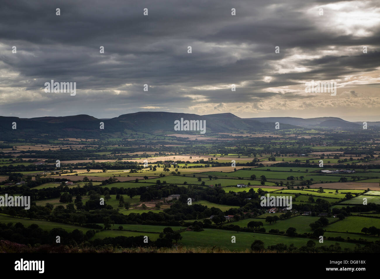 The Cleveland Hills from Gribdale, North York Moors Stock Photo - Alamy
