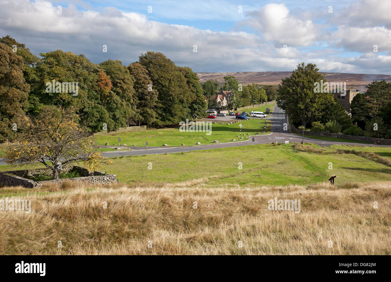 Goathland village tourist destination in autumn North Yorkshire England ...