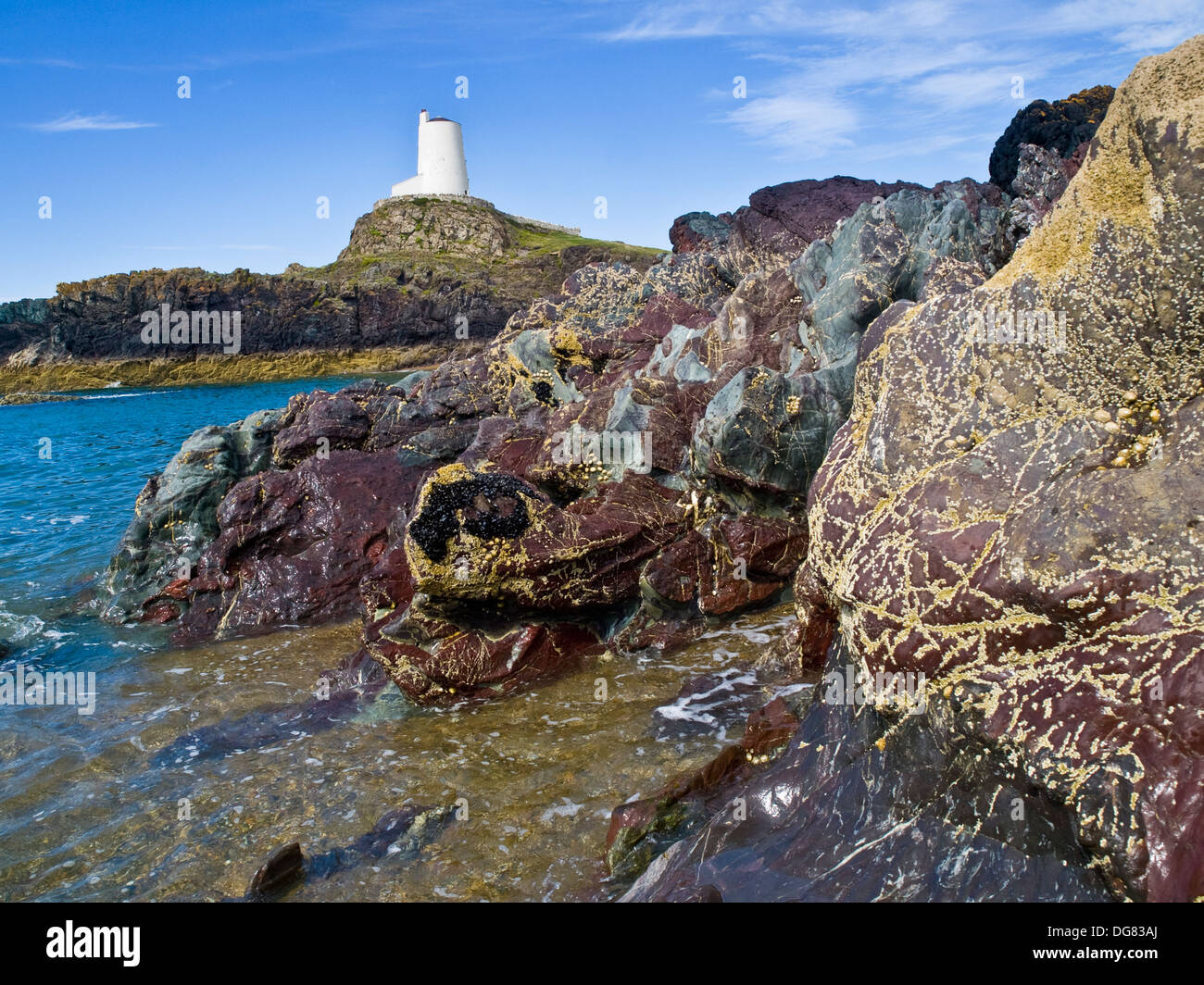 Ynys llanddwyn is a small tidal island off the west hi-res stock ...