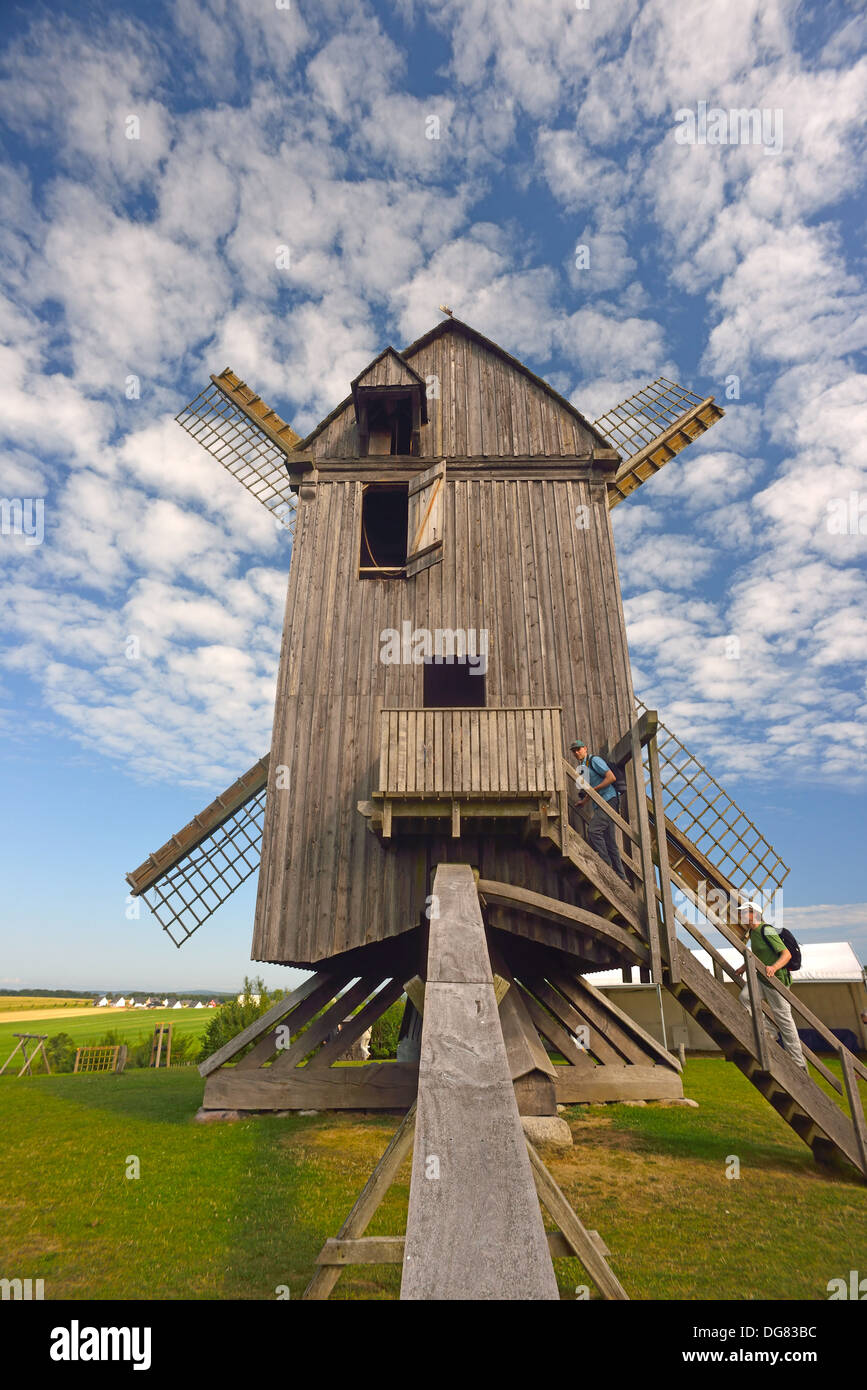 Post mill at Pudagla, Usedom Island, Germany Stock Photo - Alamy