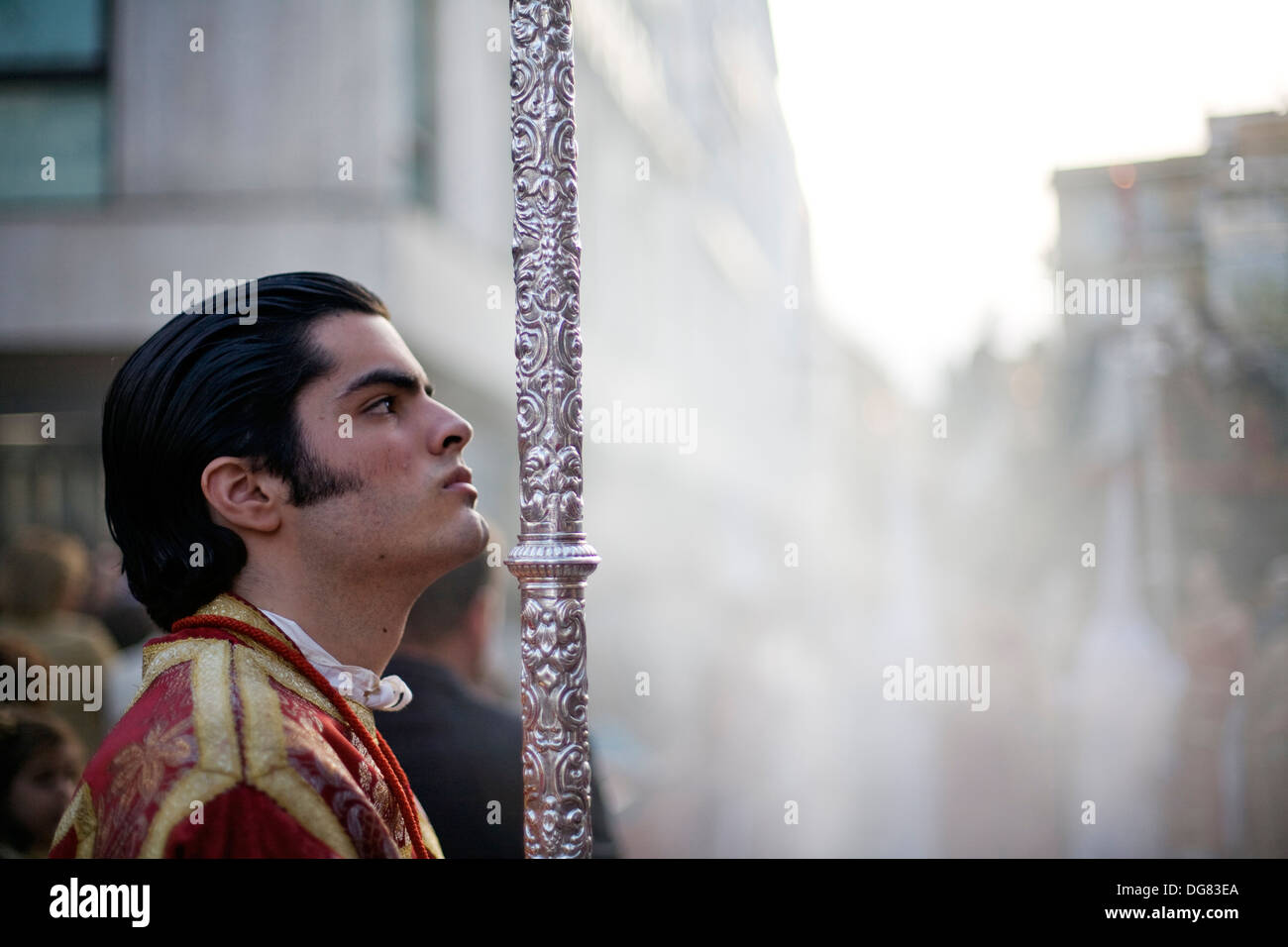 Altar boy, Holy Week 2008, Seville, Spain Stock Photo - Alamy