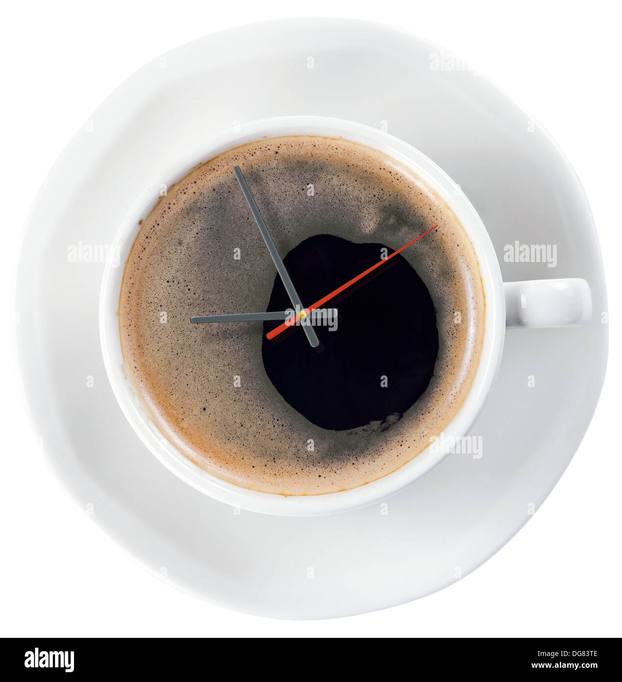 coffee and time , isolated on white, saved clipping path Stock Photo ...