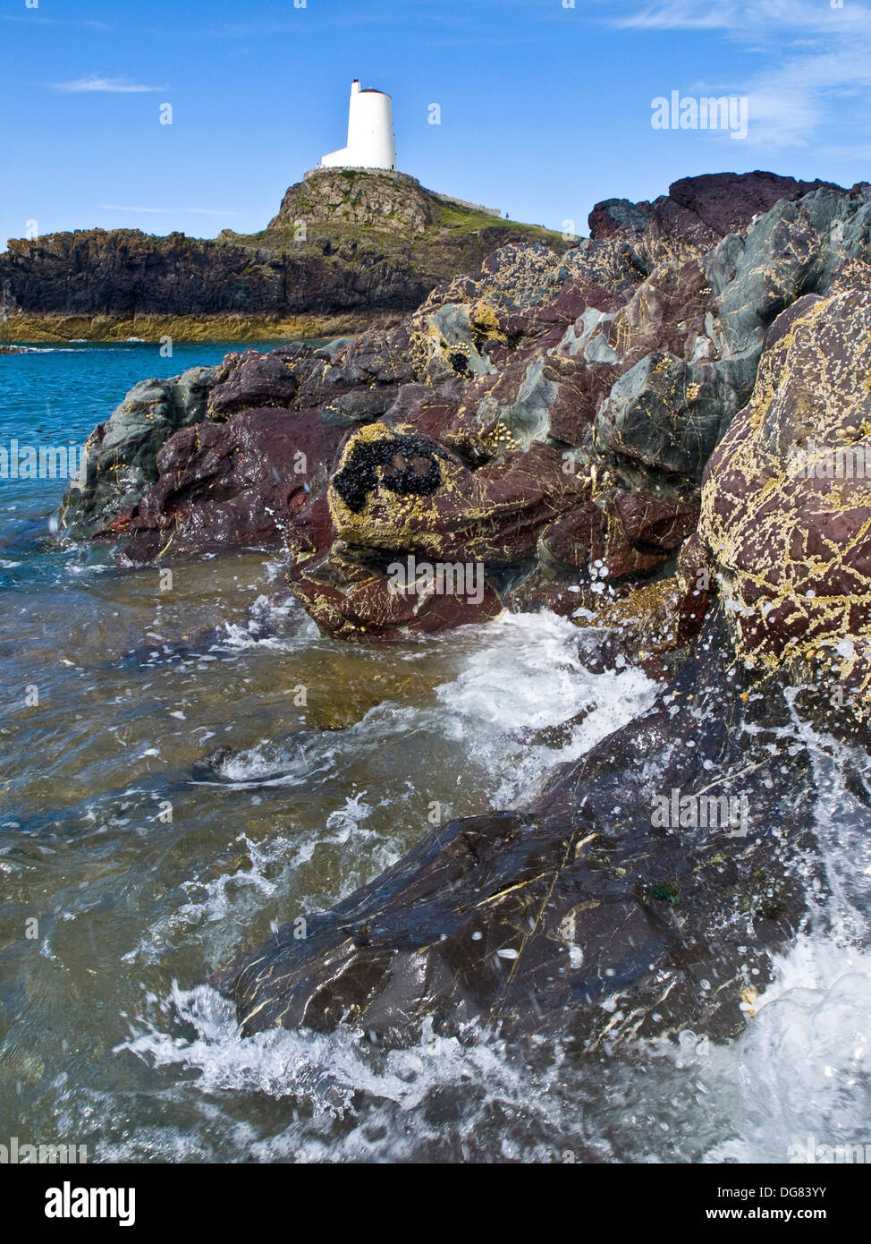 Ynys llanddwyn is a small tidal island off the west hi-res stock ...