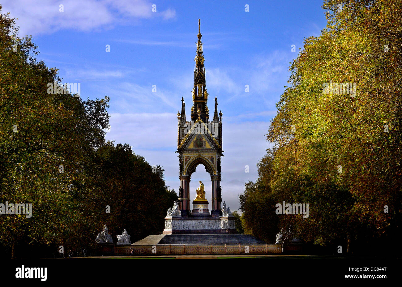 Albert Memorial designed by Sir George Gilbert Scott ornate canopy ...