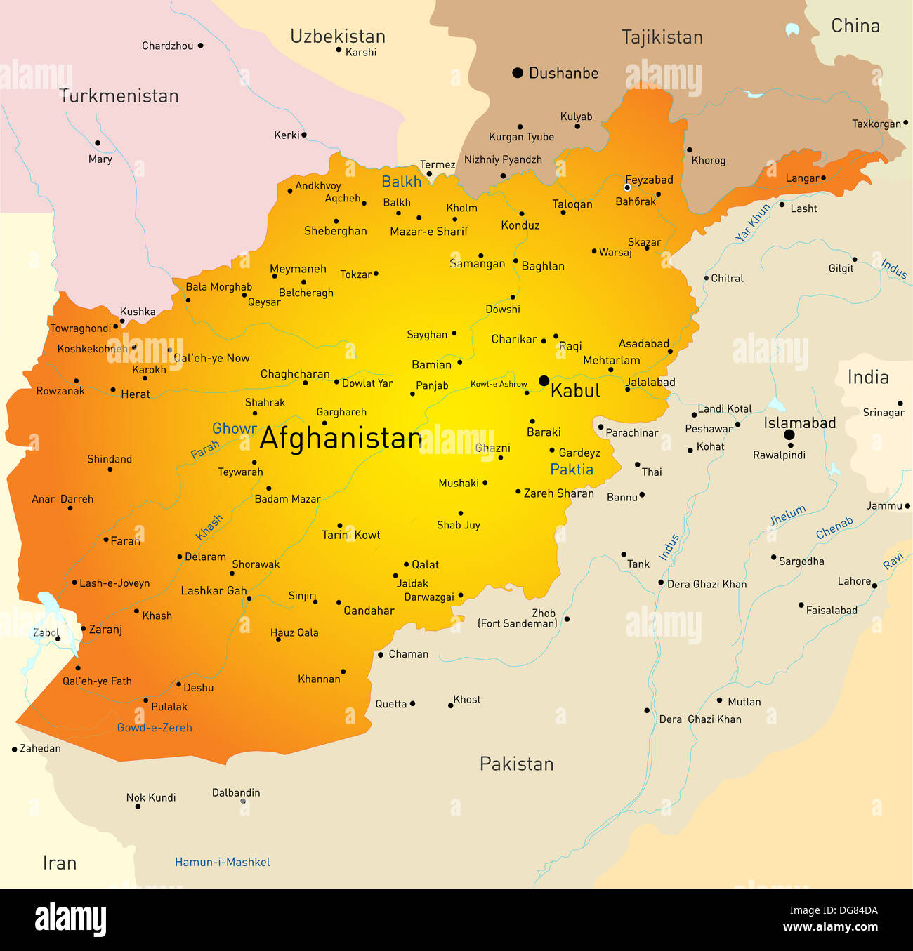 Afganistan map hi-res stock photography and images - Alamy