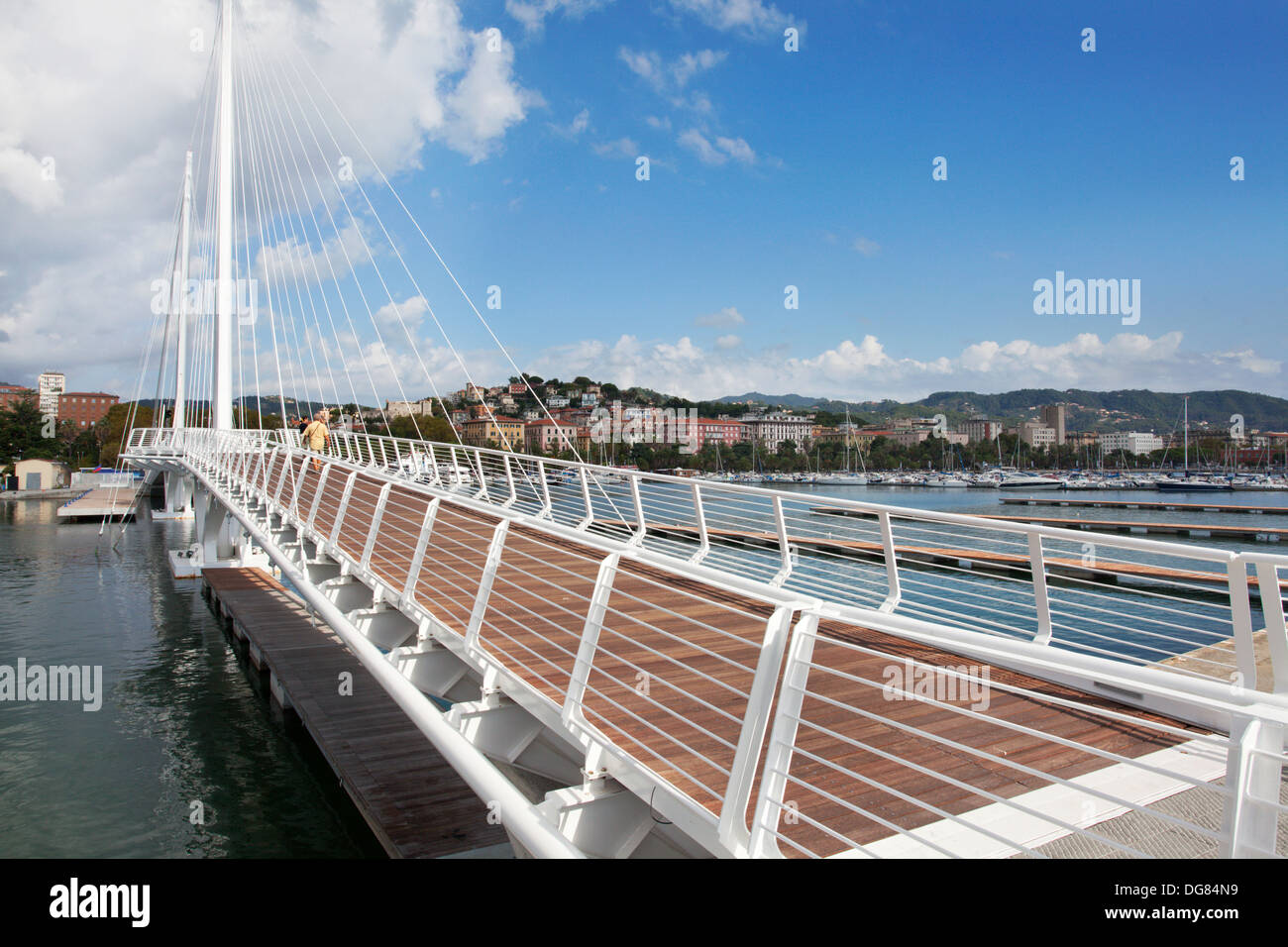 The Modern City Bridge at the Waterfront in La Spezia La Spezia Liguria ...