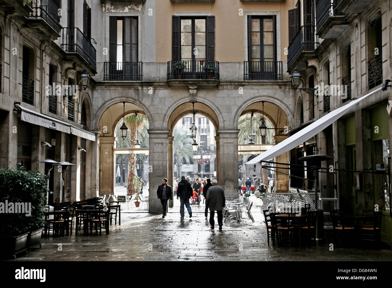 Arcades placa reial architect hi-res stock photography and images - Alamy