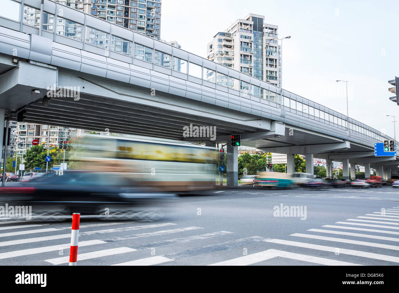 urban motorway rush hour traffic in shanghai china Stock Photo - Alamy