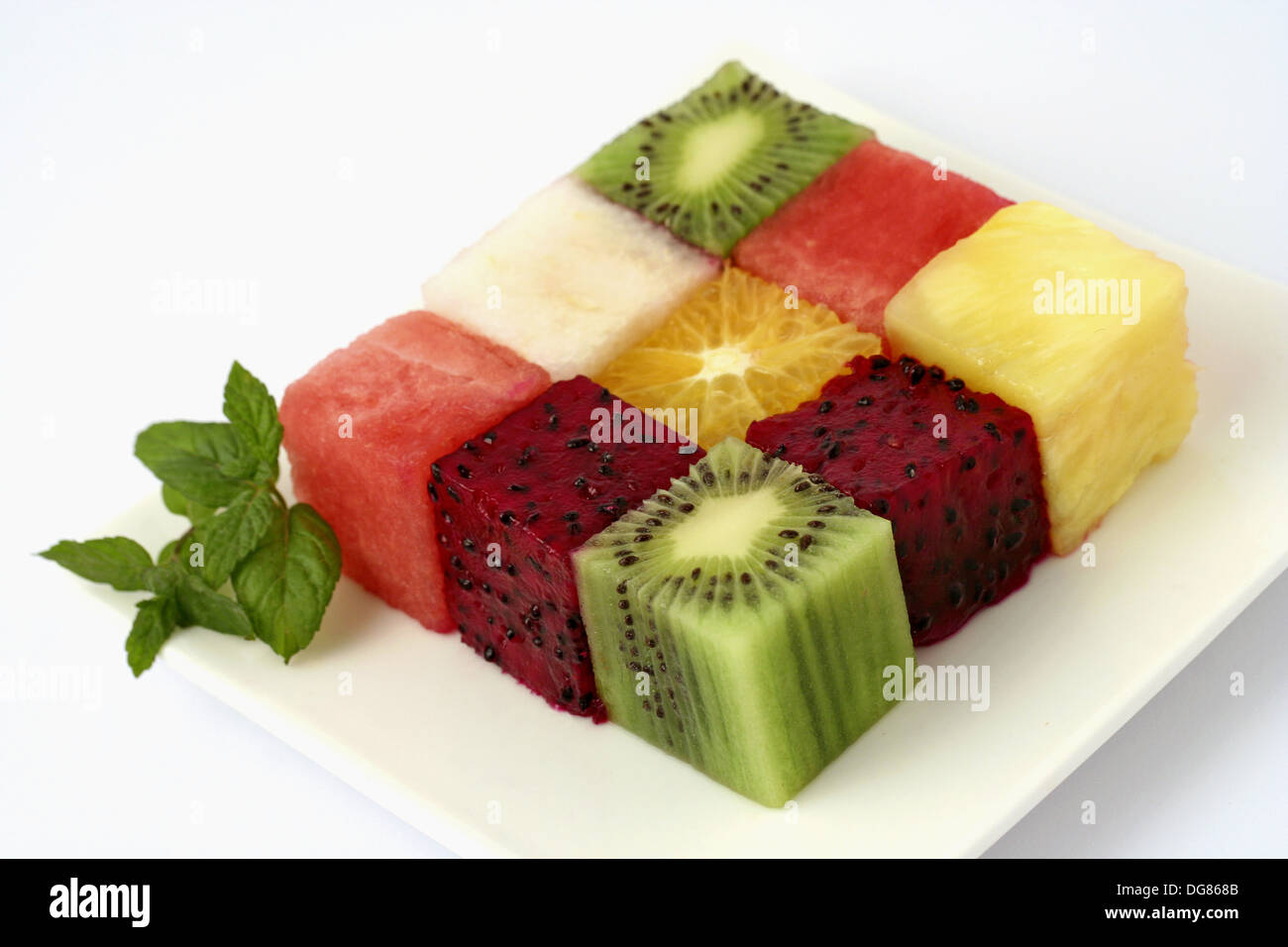 Watermelon pineapple cubes hi-res stock photography and images - Alamy